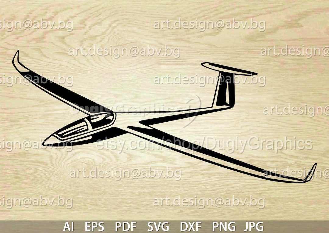 Vector SAILPLANE, SVG, Dxf, AI, Eps, Pdf, Png, Jpg Download, Glider - Etsy