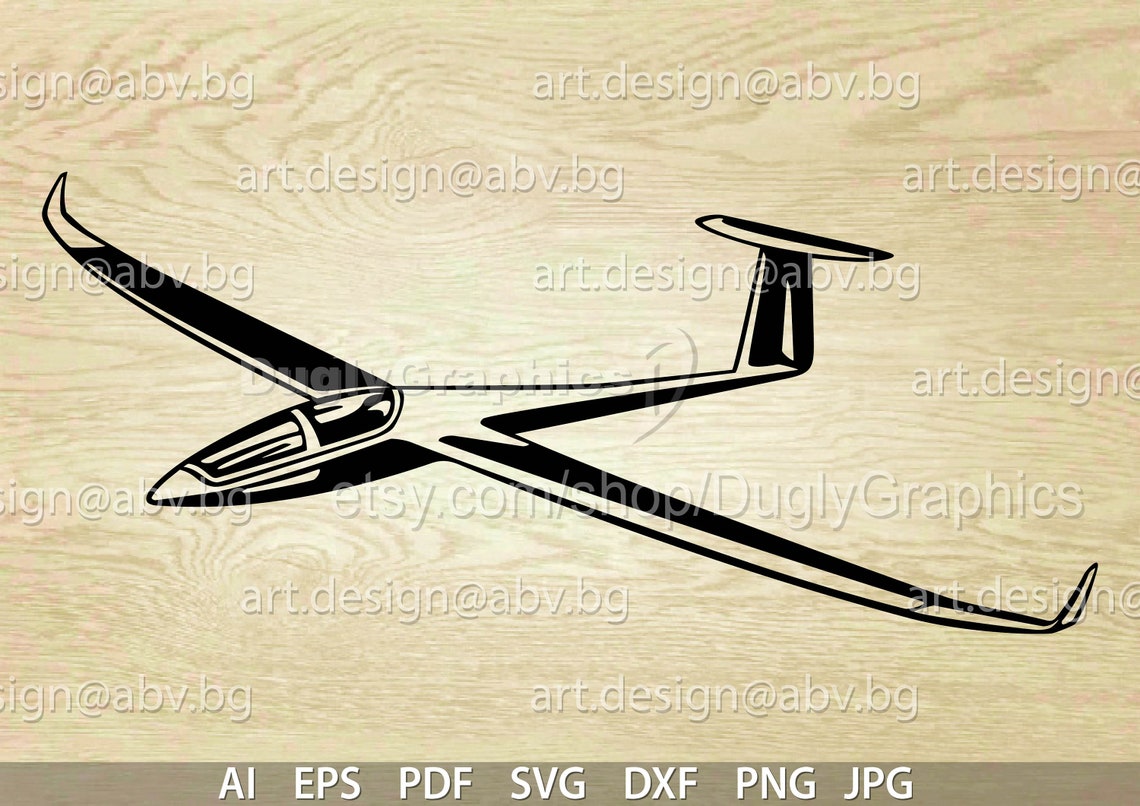 Vector SAILPLANE, SVG, Dxf, AI, Eps, Pdf, Png, Jpg Download, Glider - Etsy
