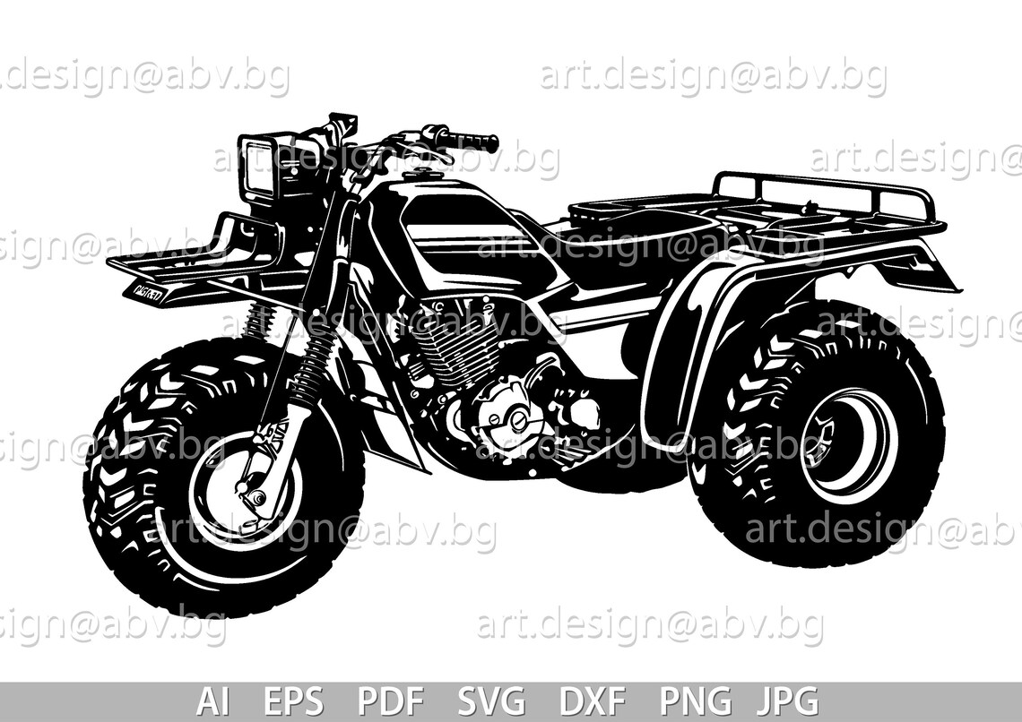 Vector TRIKE MOTORCYCLE Ai Eps Pdf PNG Svg Dxf Jpg | Etsy