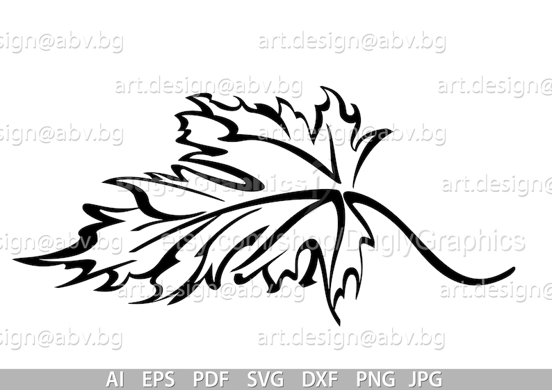 Vector LEAF Vine AI Eps Pdf Svg Dxf Png Jpg Download Files - Etsy