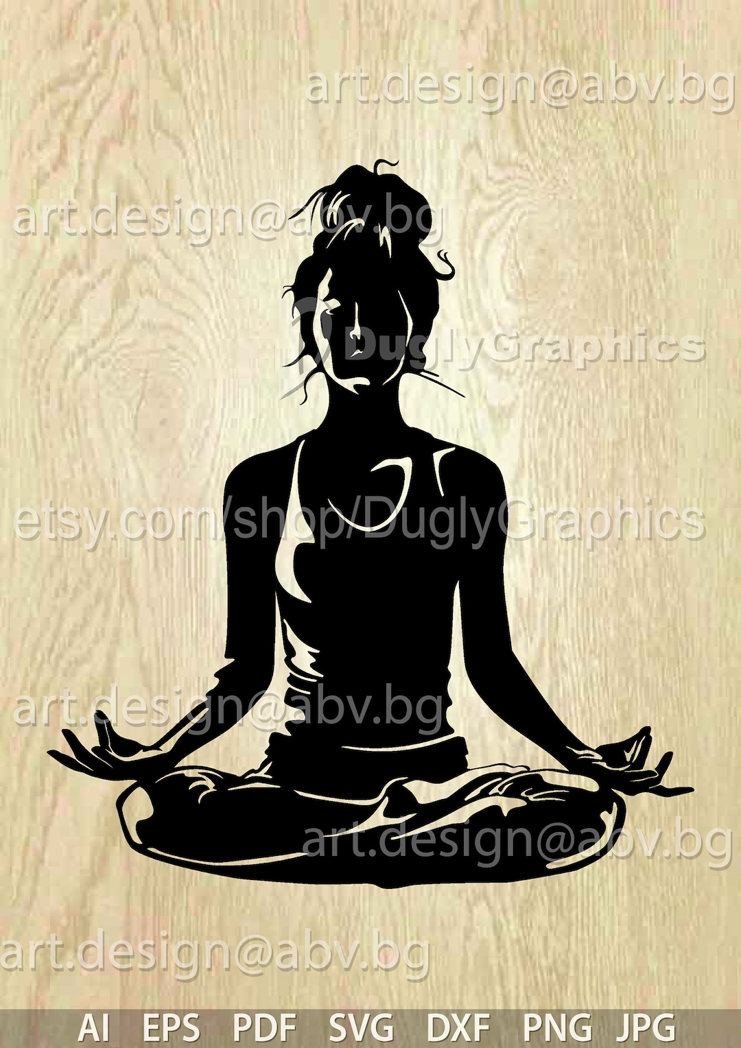 Vector WOMAN BODY, Buddha Pose, AI, Eps, Png, Pdf, Svg, Dxf, Jpg ...