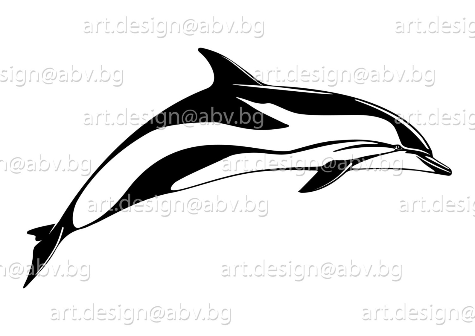 Vector DOLPHIN Stylized AI Eps Pdf Png Svg Dxf Jpg | Etsy