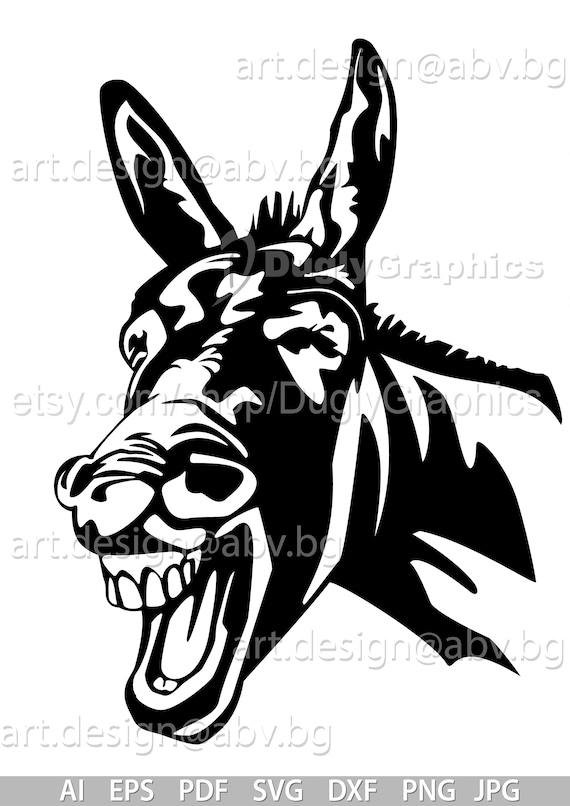 Clipart De Burro Riendo