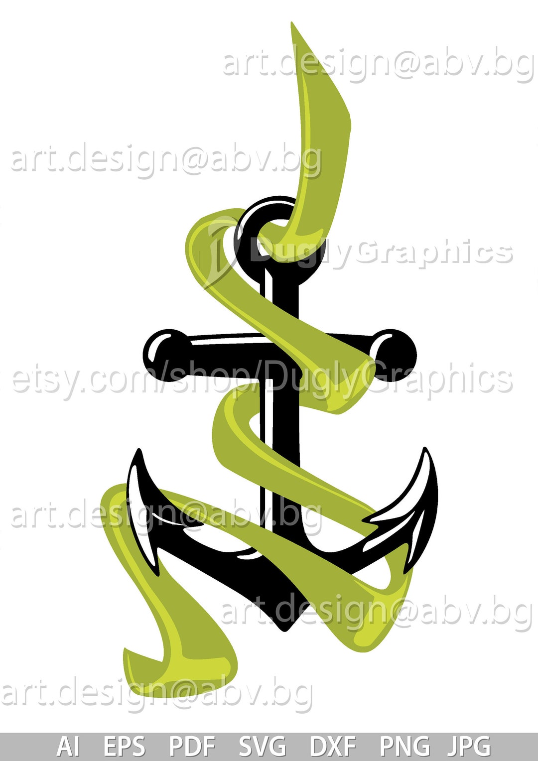 Âncora com gráfico vetorial de fita (download digital) - Etsy Portugal