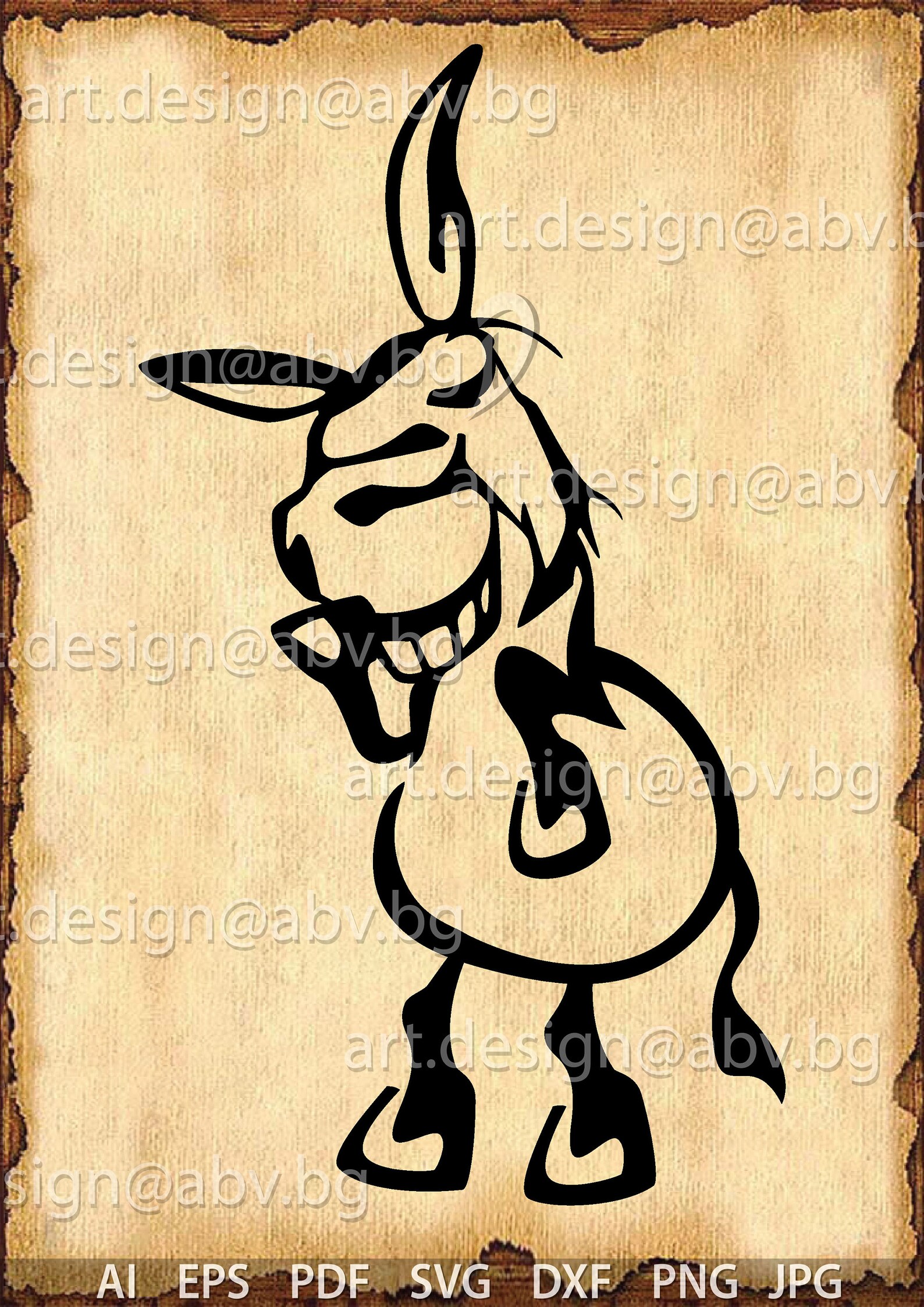 Vector DONKEY Grin Smile Download Digital Image - Etsy