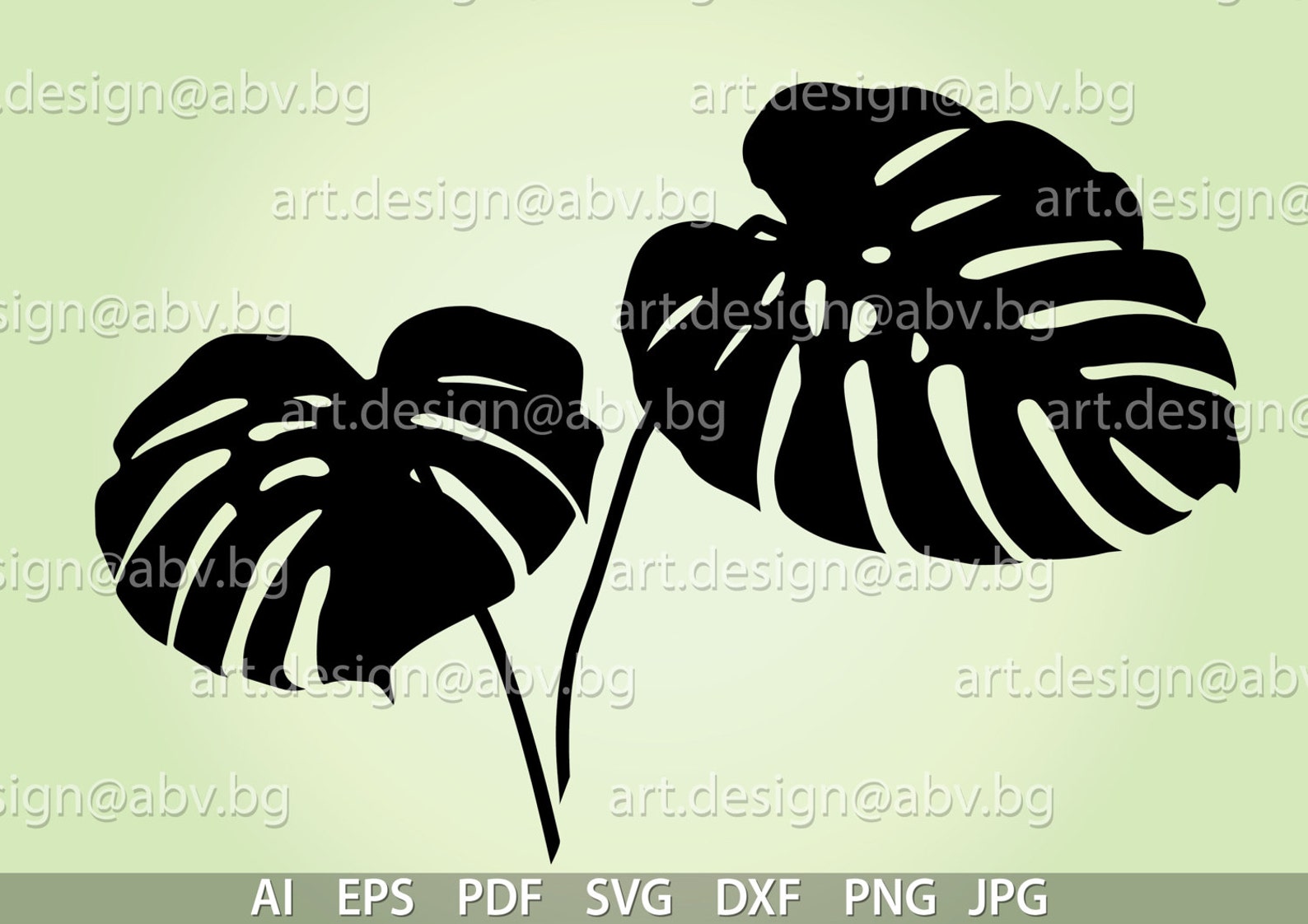 Vector LEAVES Monstera Eps Ai Pdf Svg Dxf Png Jpg - Etsy