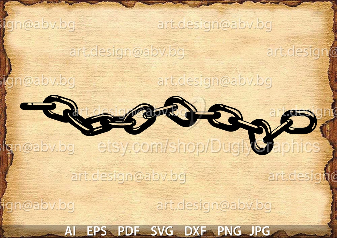 Vector CHAINS AI Eps Svg Dxf Pdf Png Jpg Download Digital Image ...