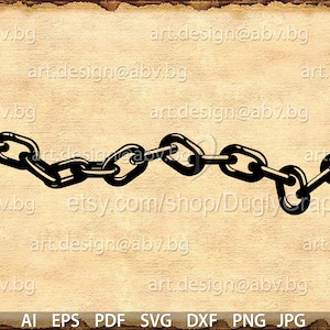 Vector CHAINS AI Eps Svg Dxf Pdf Png Jpg Download Digital Image ...