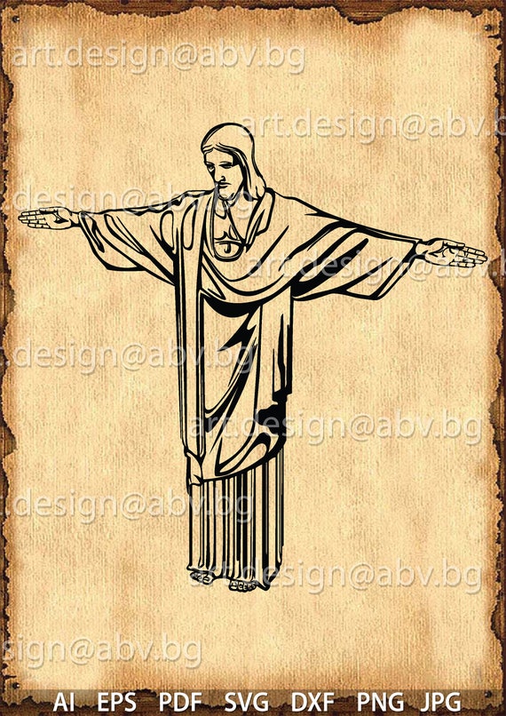Vector JESUS Figure Ai Eps Pdf Png Svg Dxf Jpg Image | Etsy