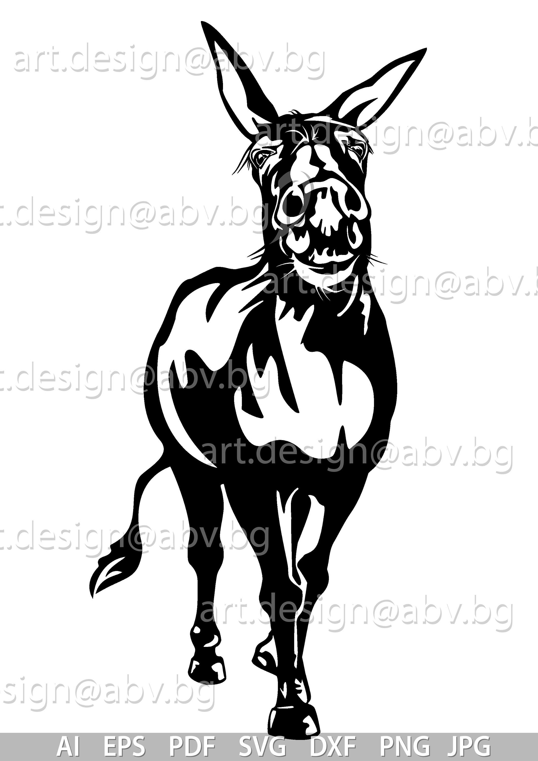 Vector DONKEY Download Digital Image Graphical AI PNG - Etsy