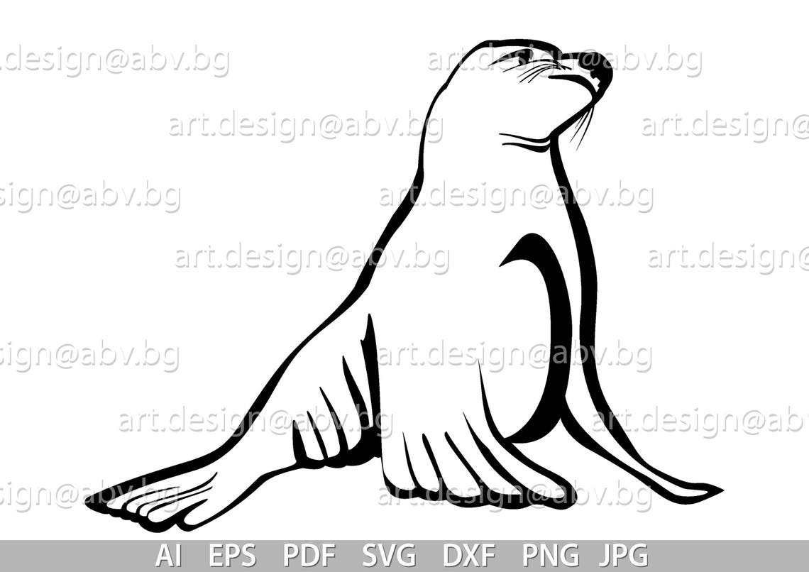 Vector SEAL Ai Eps SVG DXF Pdf Png Jpg Download - Etsy
