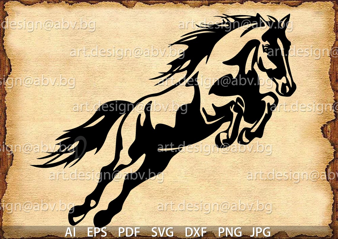 Horse Vector Image (svg, Dxf, Png, Jpg) (digital Download) - Etsy