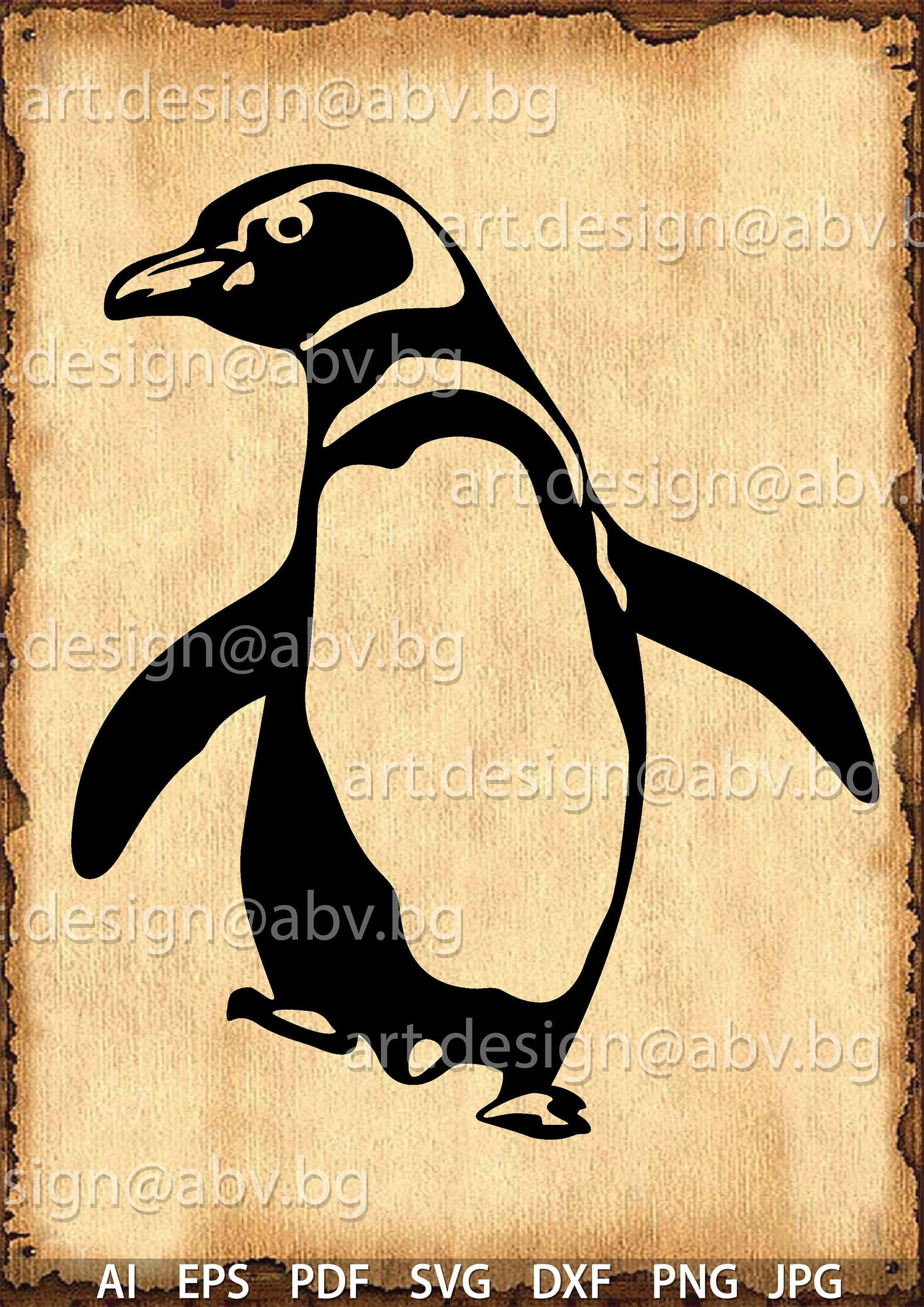Vector PENGUIN, AI, Eps, Pdf, PNG, Svg, Dxf, Jpg Download, Digital ...