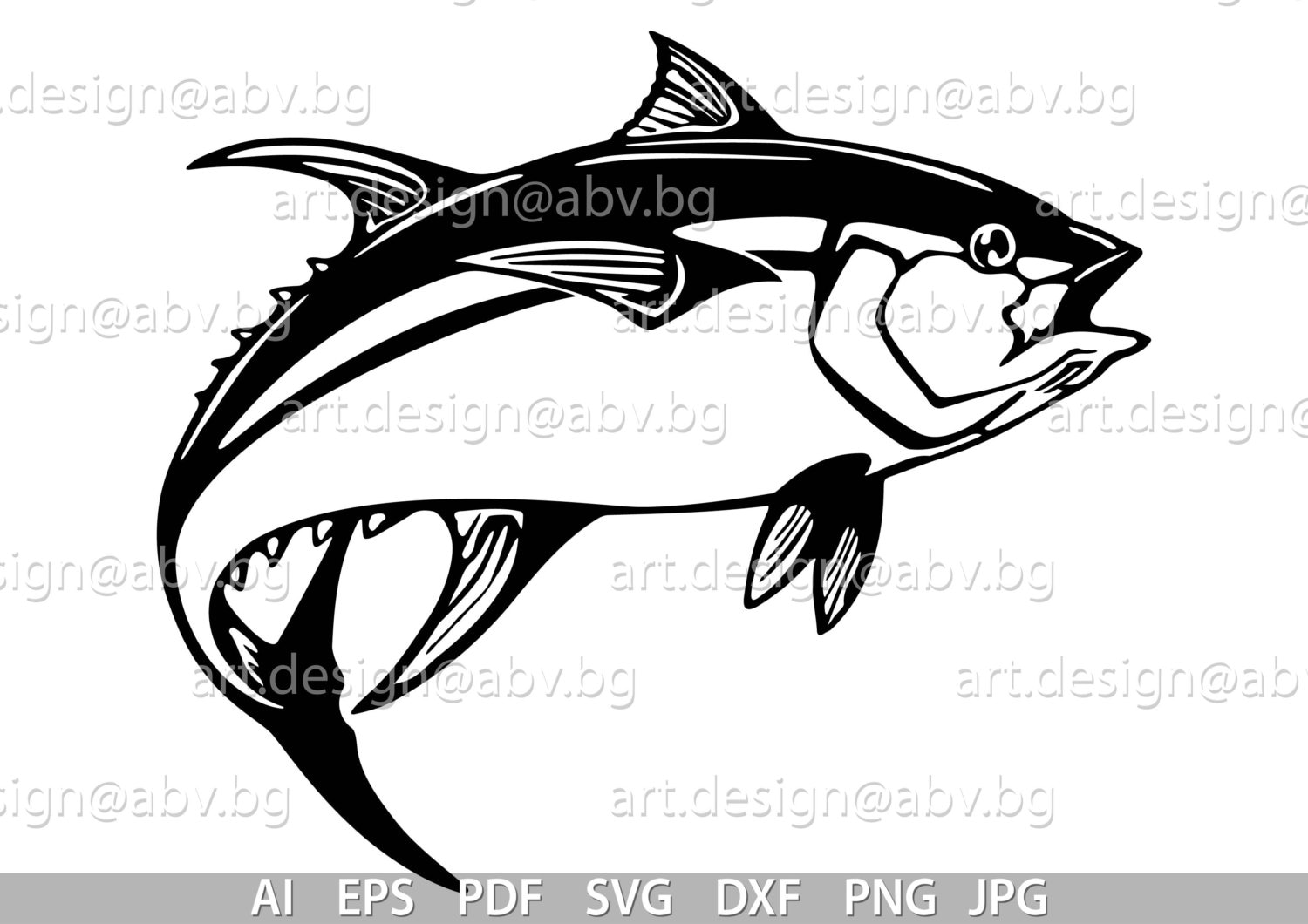 Vector TUNA FISH AI Eps Pdf Png Svg Dxf Jpg Image - Etsy Canada
