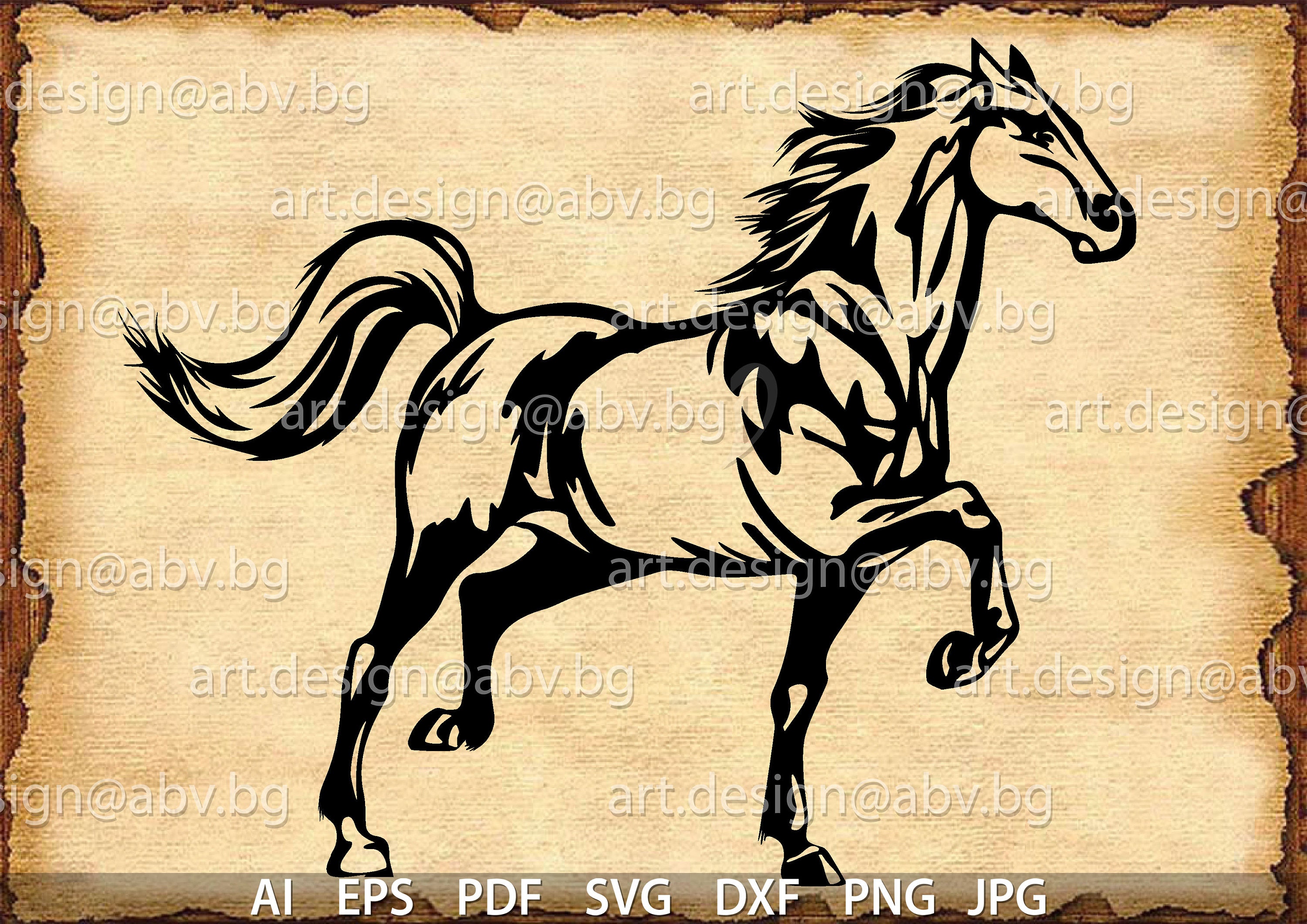 VEKTOR PFERD, SVG, dxf, ai, eps, pdf, png, jpg Bild Grafik Digitaler ...