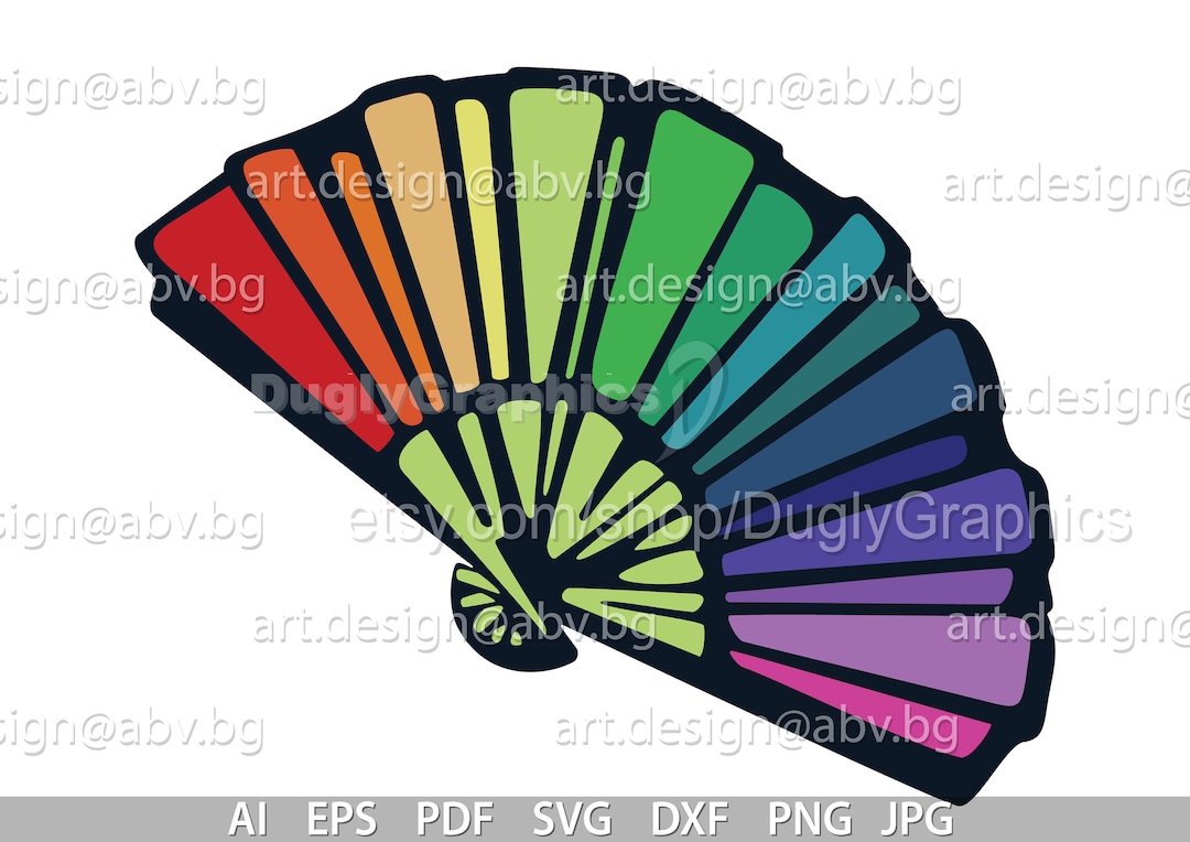 Vector FAN Colored, SVG, Ai, Eps, Dxf, Png, Pdf, Jpg Image Graphic ...