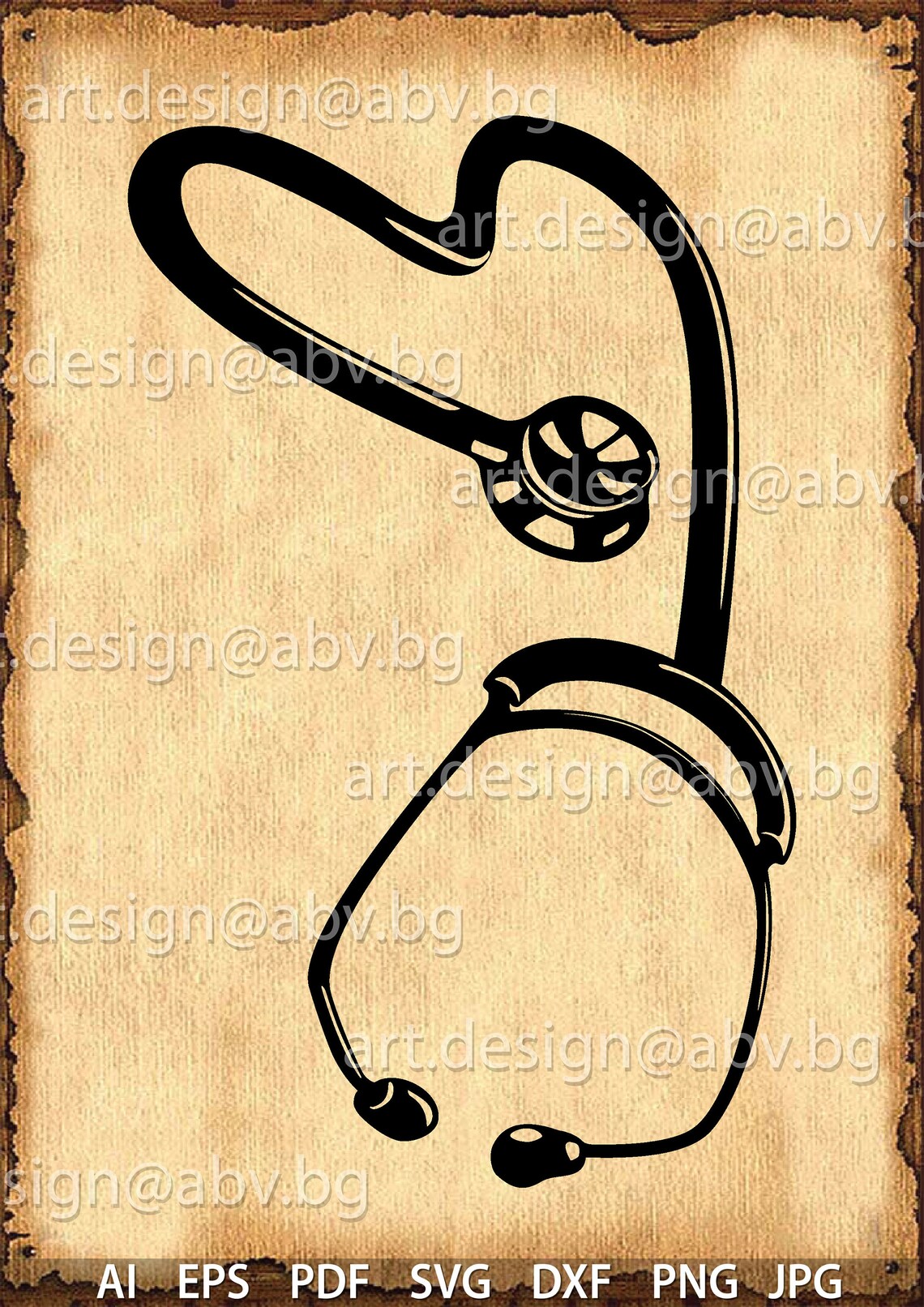 Vector STETHOSCOPE AI eps pdf svg dxf png jpg Download | Etsy