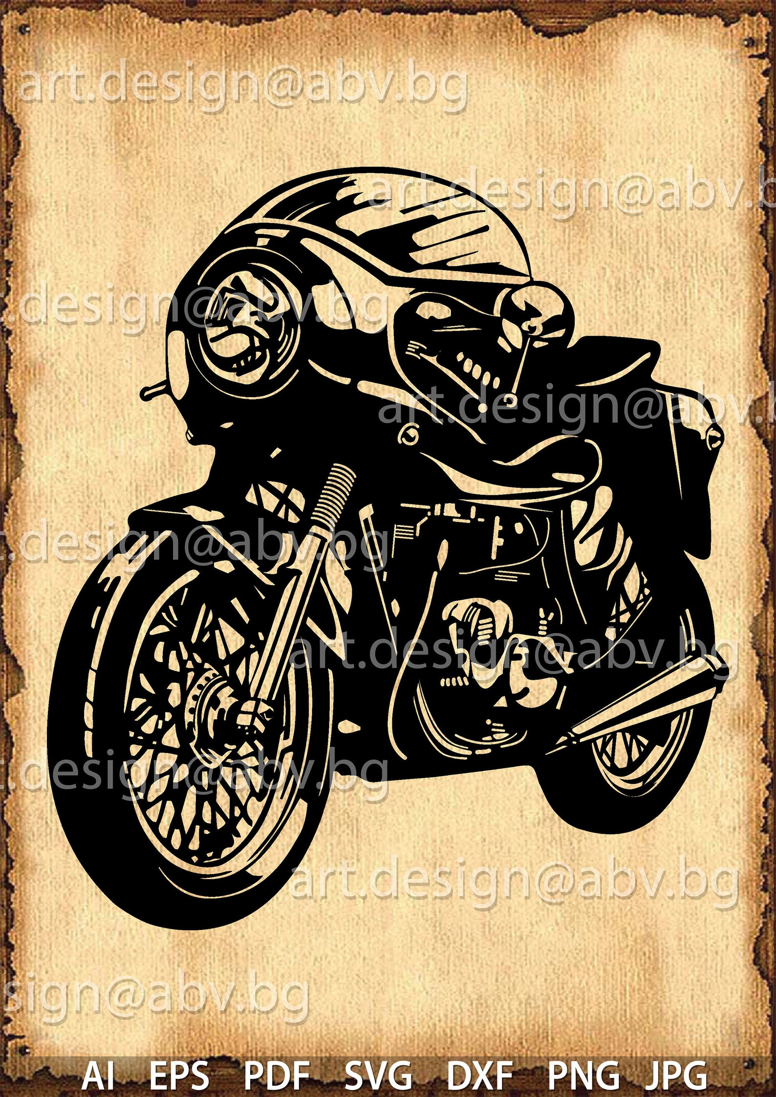Vector MOTORCYCLE Ai Eps Pdf PNG Svg Dxf Jpg Download - Etsy