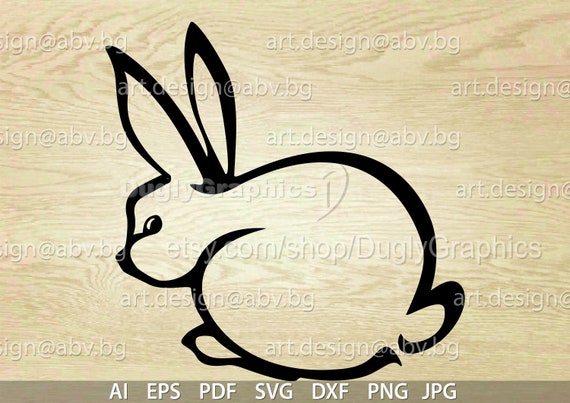 Vector RABBIT Jump AI Eps PNG Pdf Svg Dxf Jpg - Etsy Hong Kong