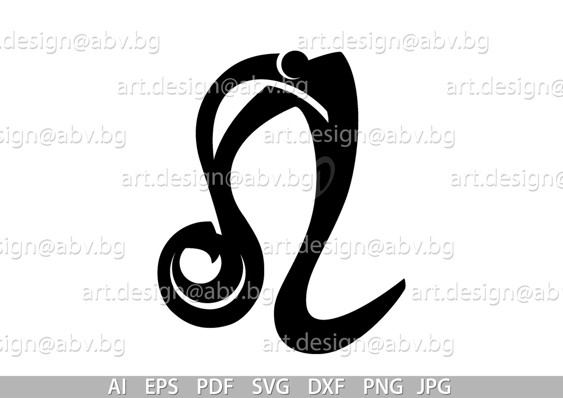 Vector ZODIAC-LEO Sign AI Eps Pdf Svg Dxf Png Jpg Image - Etsy