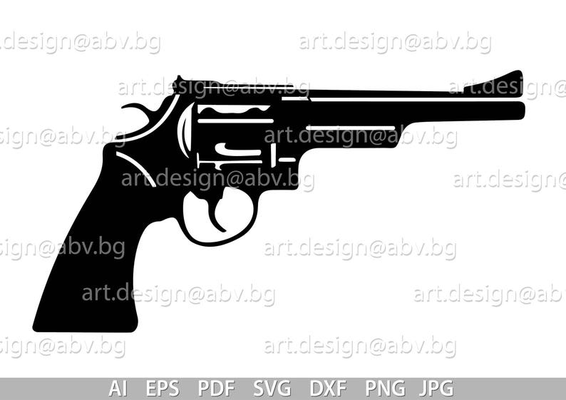 Vector GUN AI Eps PNG Pdf Svg Dxf Jpg Download Digital - Etsy
