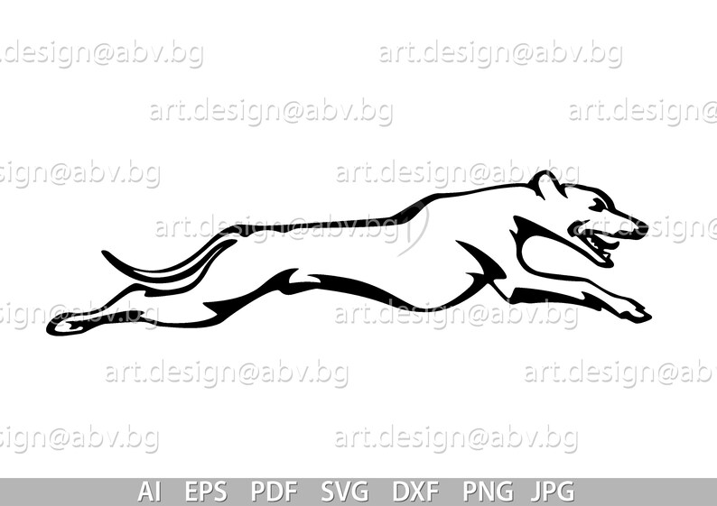 Vector DOG Running Whippet SVG DXF Ai Png Pdf Eps Jpg - Etsy