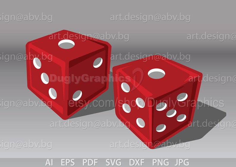 Vector DICE 2 Variants Ai Eps Pdf SVG Dxf Png Jpg - Etsy