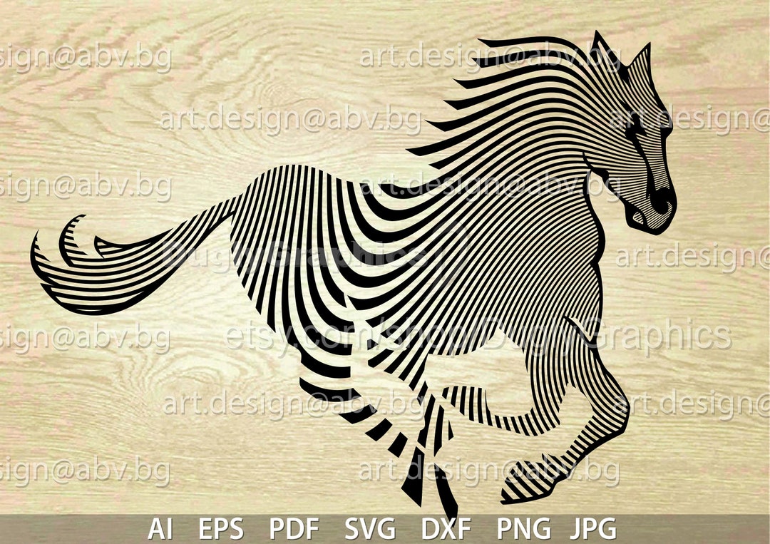 Vector PAARD, SVG, DXF, ai, eps, pdf, png, jpg downloaden, digitaal ...