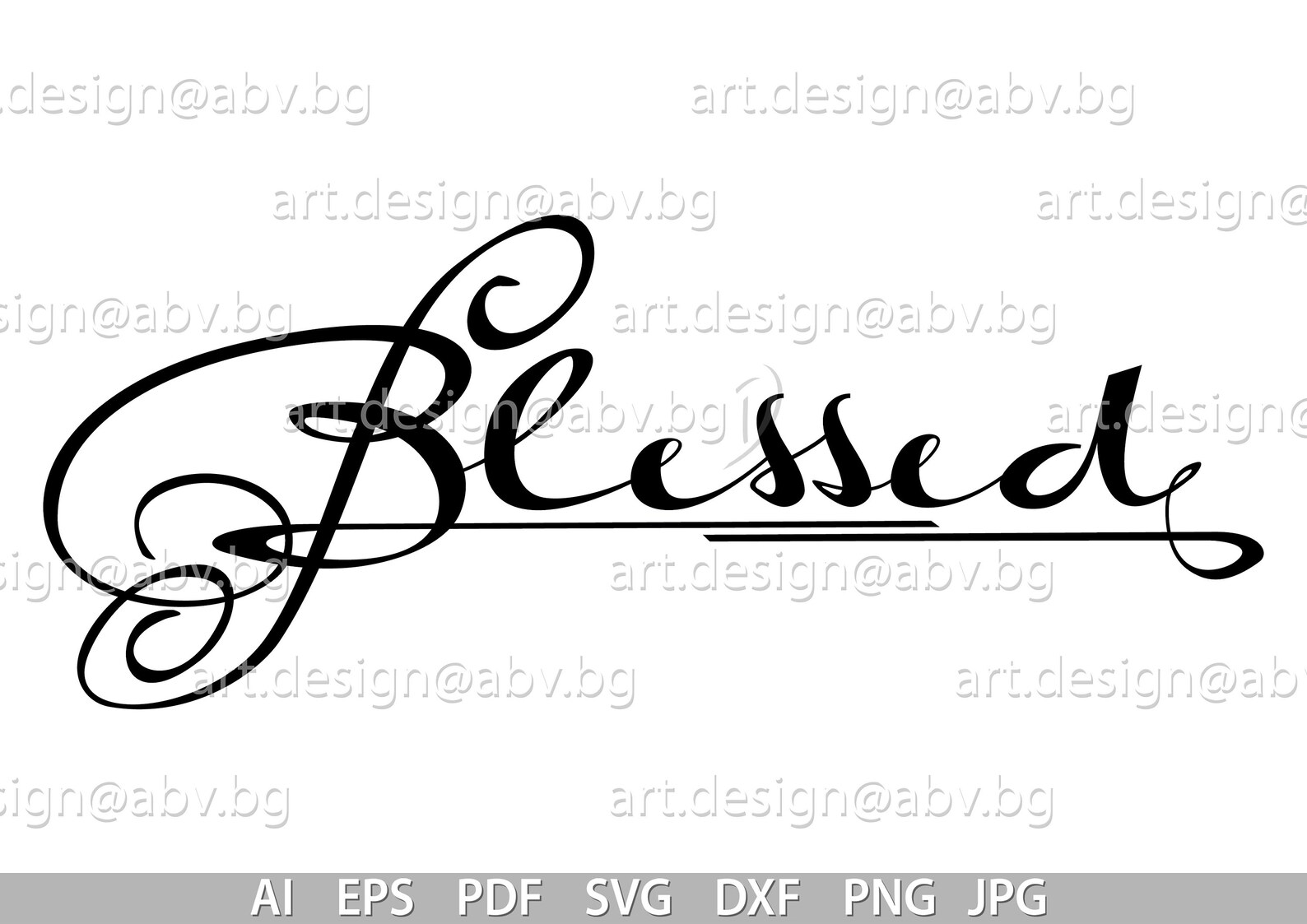 Blessed Vector Image, Ai Eps Pdf Svg Dxf Png Jpg (digital Download) - Etsy