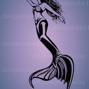 Vector MERMAID, Nymph, AI, Eps, Pdf, Svg, Dxf, Png, Jpg Image Download ...