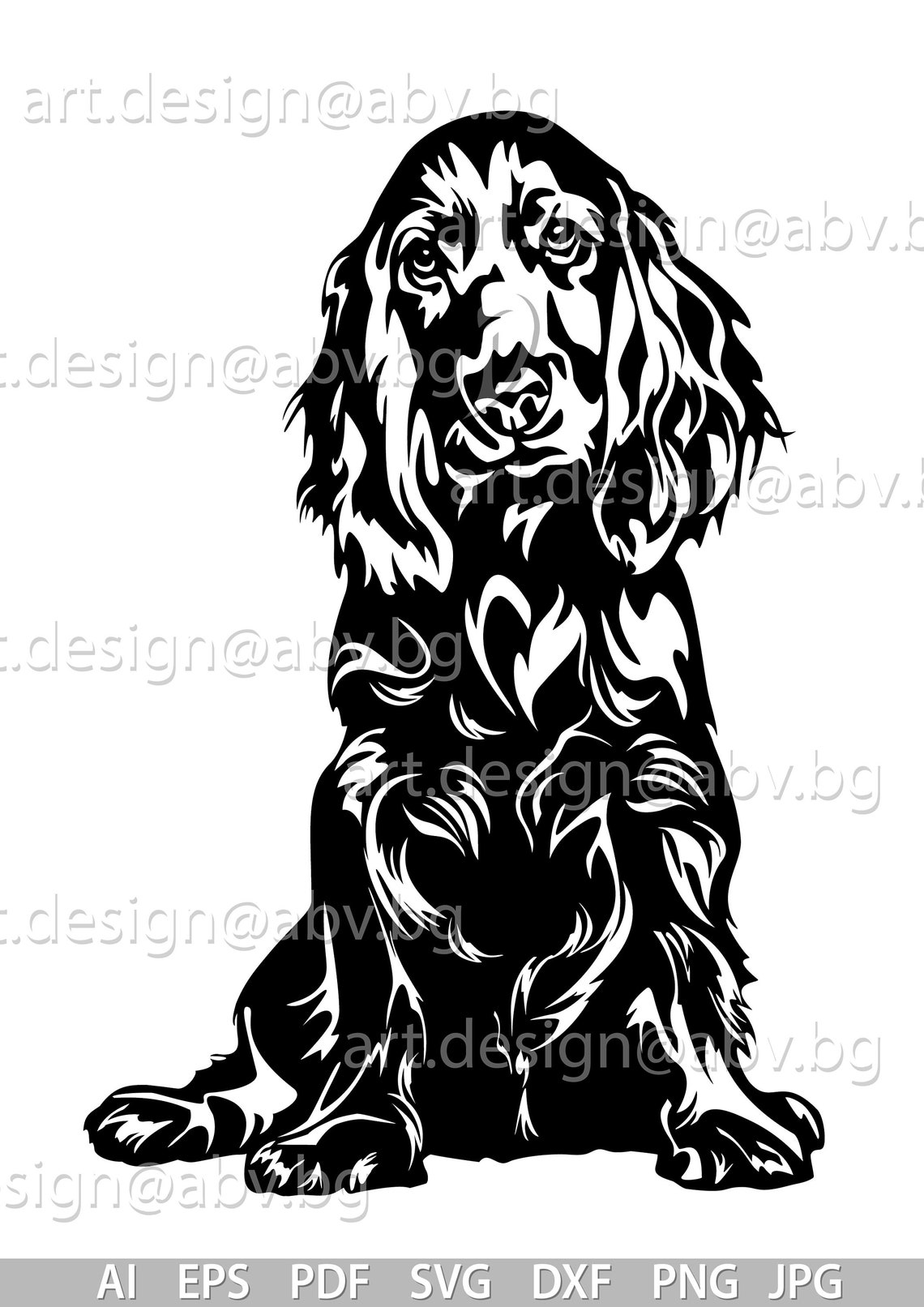 Vector COCKER SPANIEL dog pet ai eps SVG dxf pdf png | Etsy