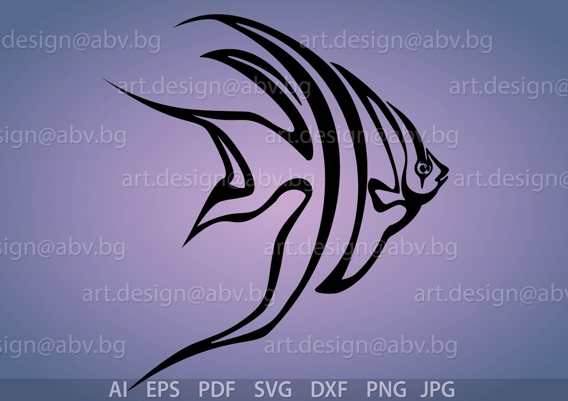 Vector FISH AI Eps Pdf Svg Dxf Png Jpg Download - Etsy