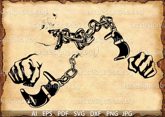 Vector BROKEN CHAINS AI Eps Svg Dxf Pdf Png Jpg - Etsy