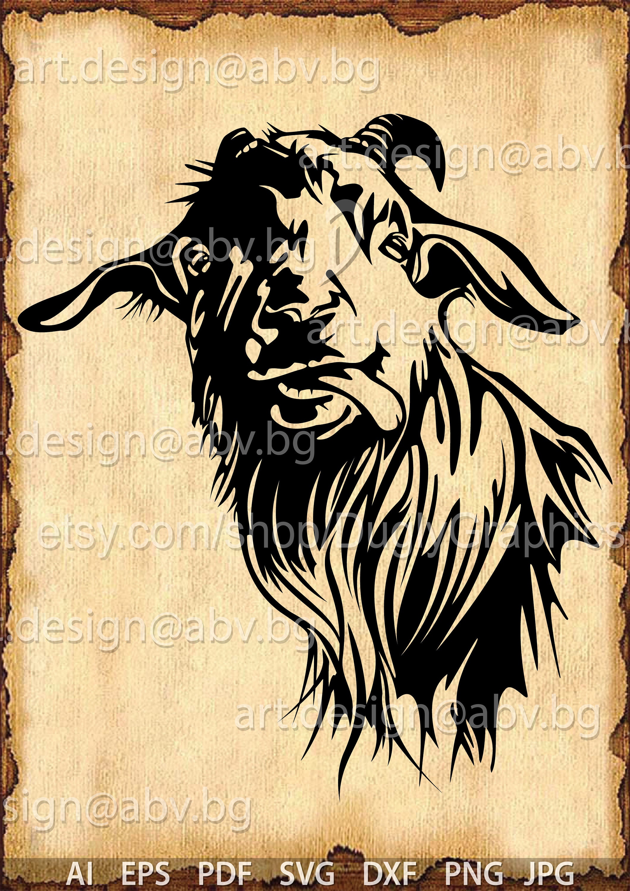Billy Goat Outline - Etsy