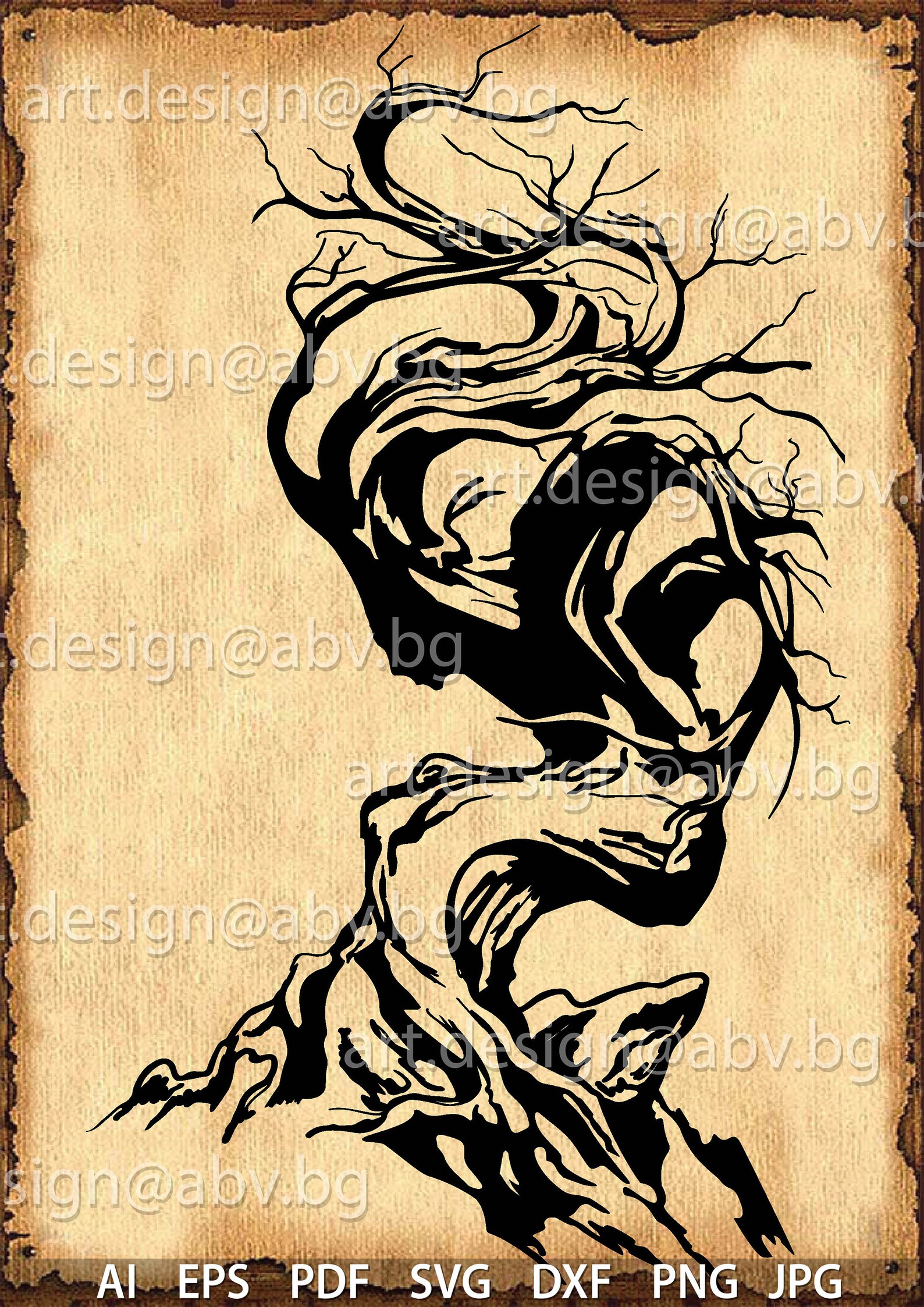 Vector DANCING TREE AI Eps Pdf Svg Dxf Png Jpg - Etsy