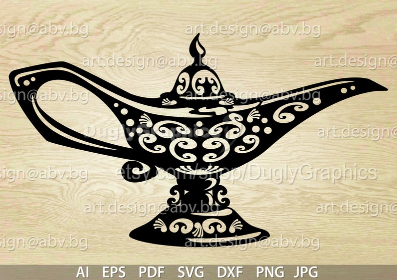 VECTOR OIL LAMP With Ornaments Ai Eps Pdf Svg Dxf Png Jpg - Etsy