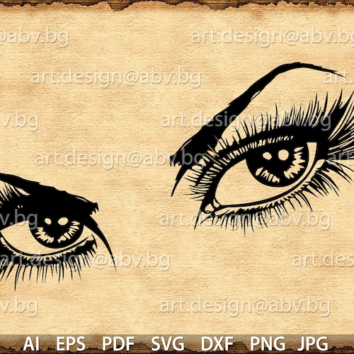 Vector EYES SVG Dxf Ai Eps Pdf Png Jpg Download - Etsy
