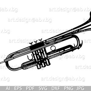 Vector BRASS MUSICAL Instrument, AI, Eps, Pdf, Svg, Dxf, Png, Jpg ...