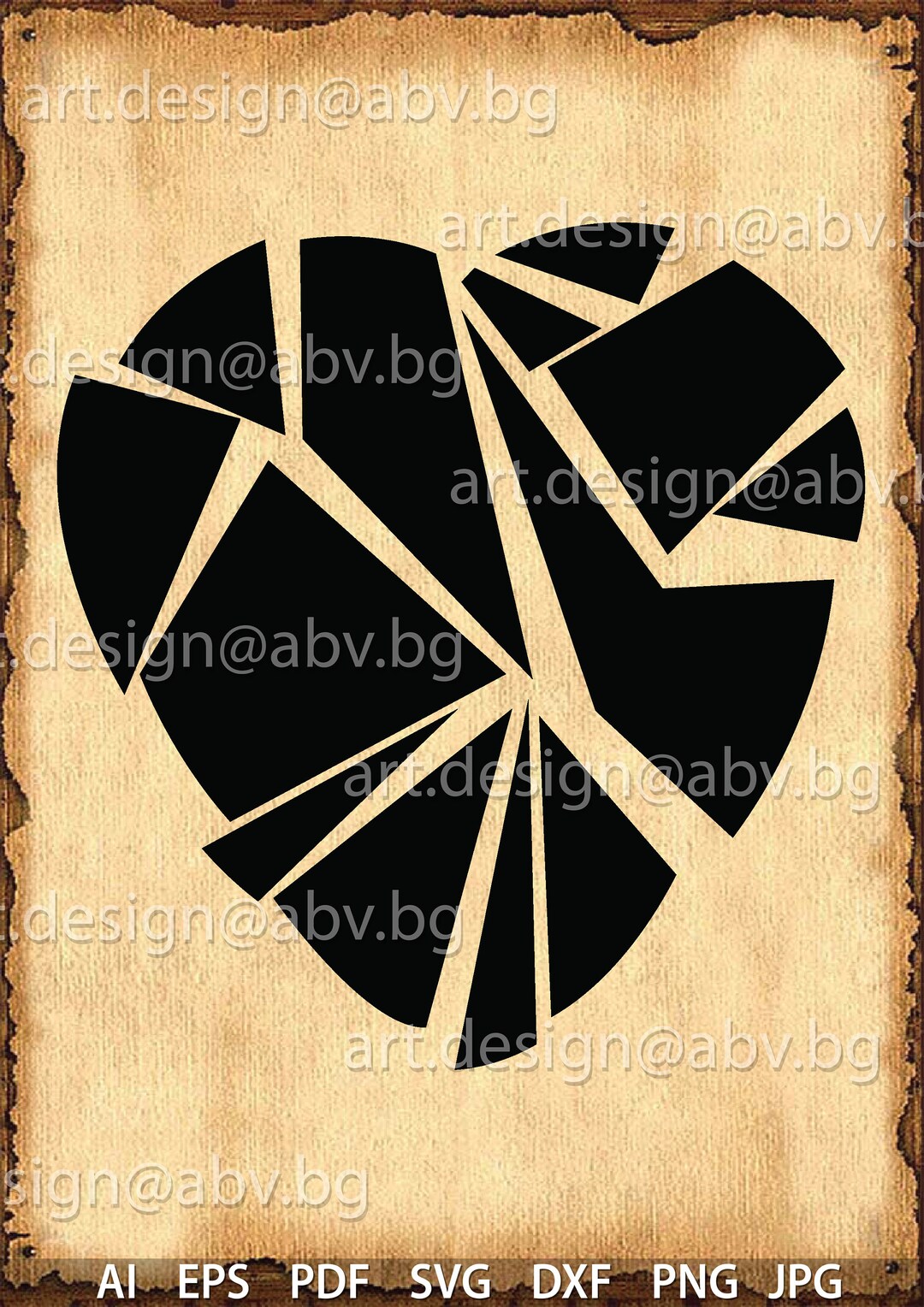 Vector BROKEN HEART, AI, Eps, Png, Pdf, Svg, Dxf, Jpg Download, Digital ...