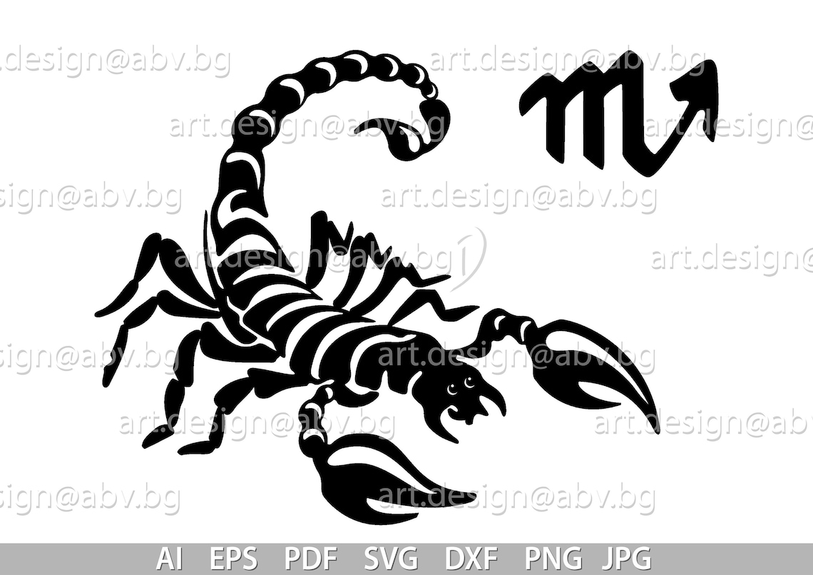 Vector ZODIAC-SCORPIO AI Eps Pdf Png Svg Dxf Jpg Image | Etsy
