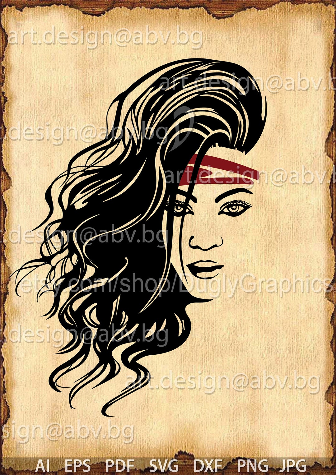 Vector WOMAN HAIRSTYLE Face SVG Dxf Ai Eps Pdf Png Jpg Download Digital ...