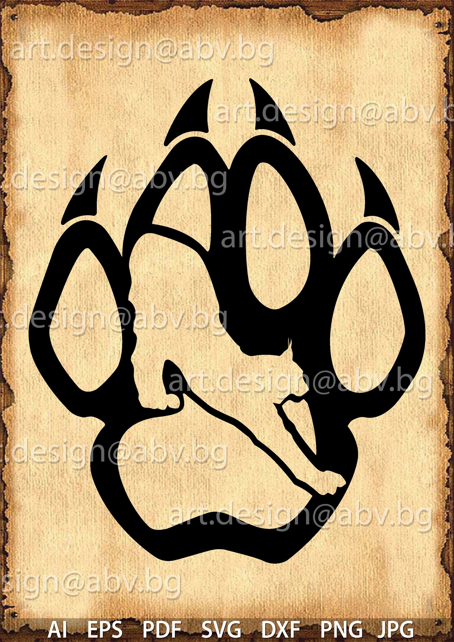 Vector WILDCAT PAW AI Eps Pdf Svg Dxf Png Jpg Image - Etsy