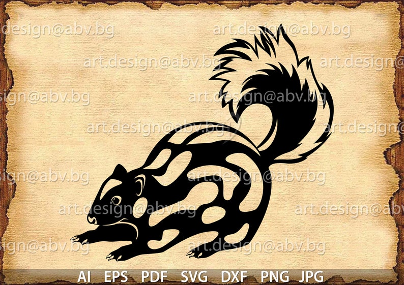 Vector SKUNK Spotted Drawing AI Eps Pdf Svg DXF Png - Etsy