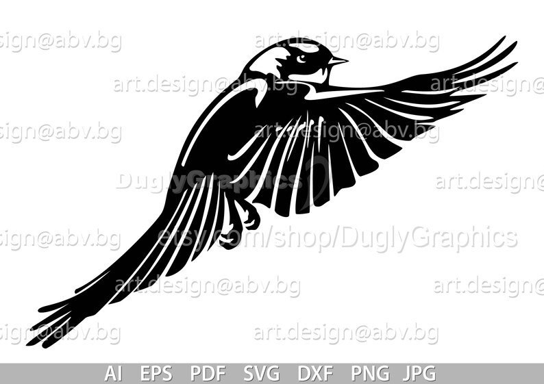 Vector BIRD Flying Svg Ai Eps Pdf Dxf Png Jpg Download - Etsy