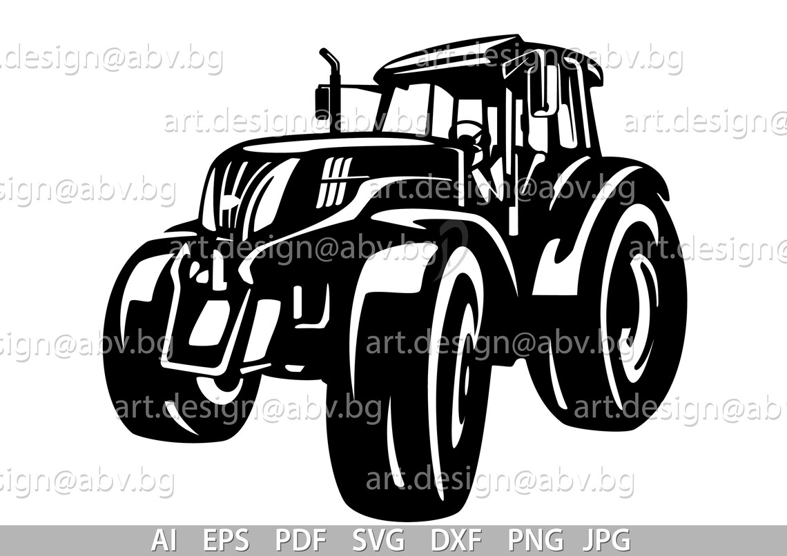 Vector TRACTOR Machine Ai Eps Pdf PNG Svg Dxf Jpg - Etsy