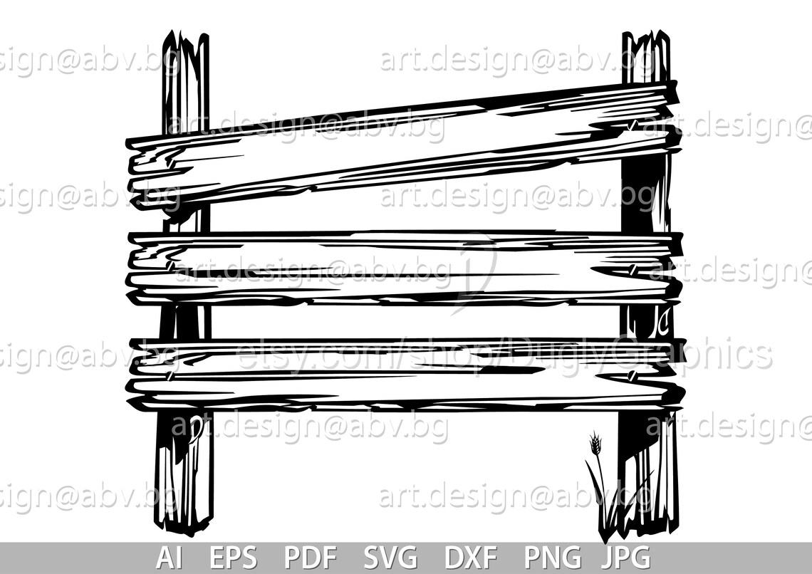 Vector FENCE wood Download Digital image graphical AI | Etsy