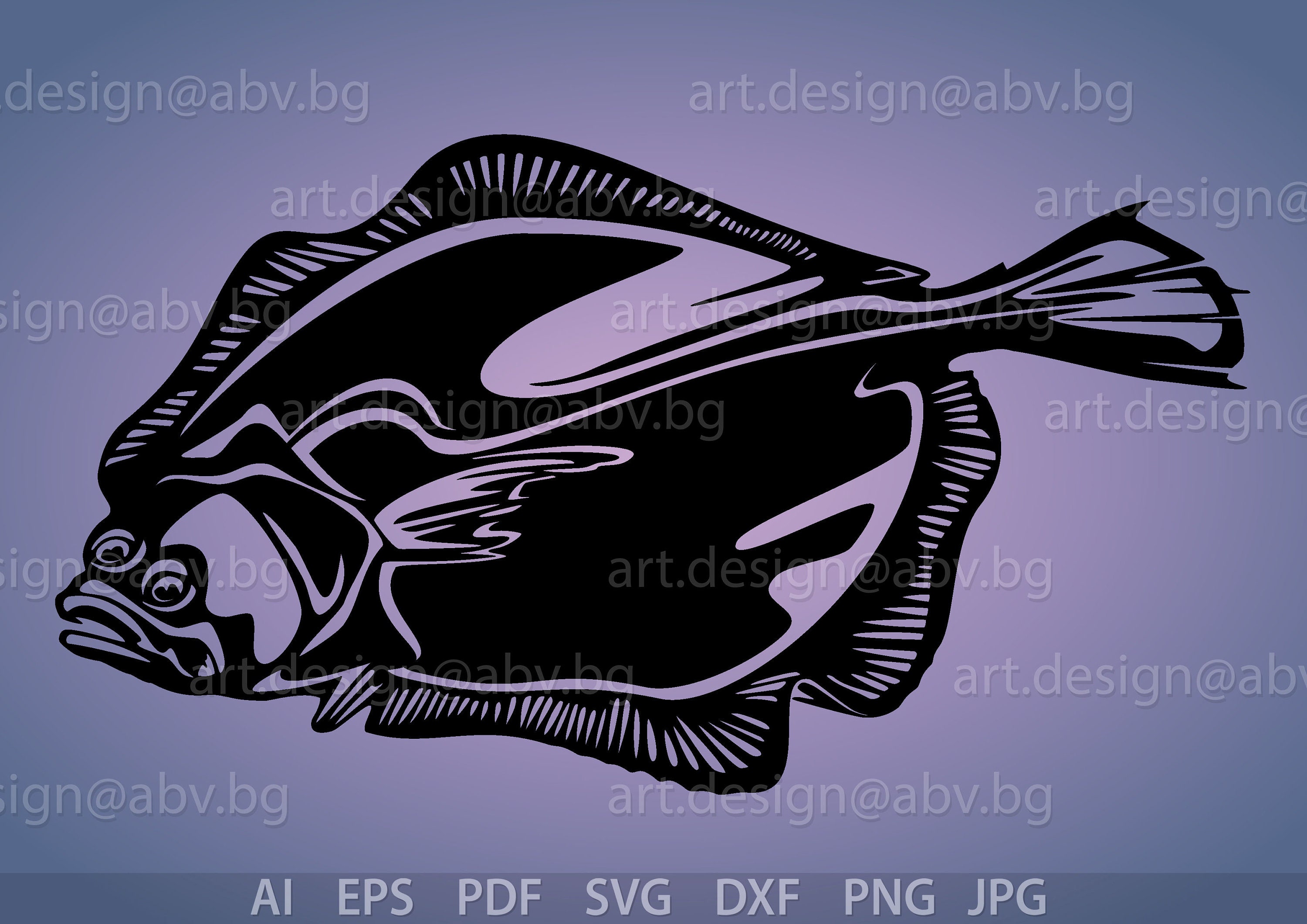 Vector FLOUNDER AI eps pdf png svg dxf jpg Image | Etsy