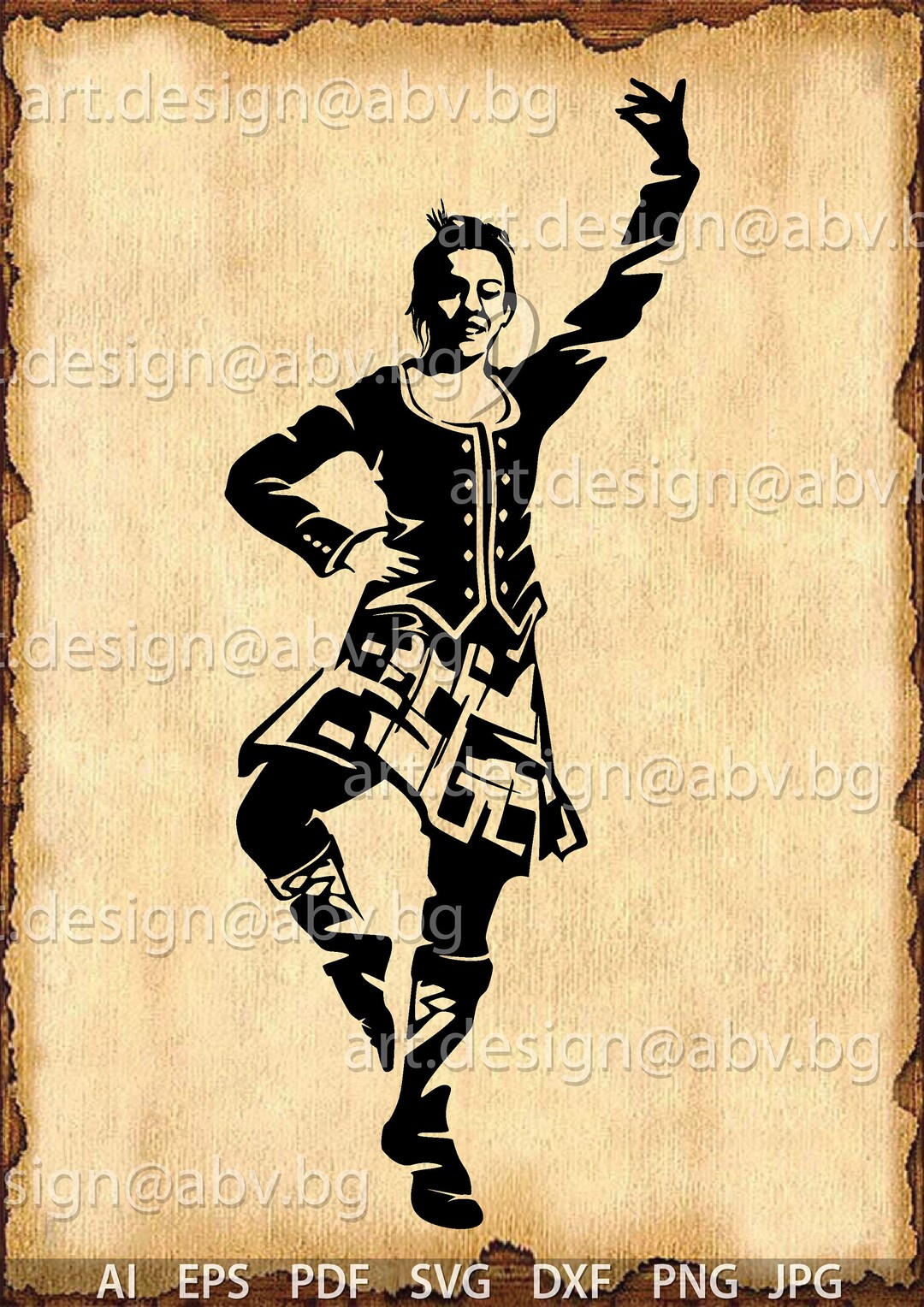Vector HIGHLAND DANCER, SVG, Ai, Eps, Png, Pdf, Jpg Image Graphic ...