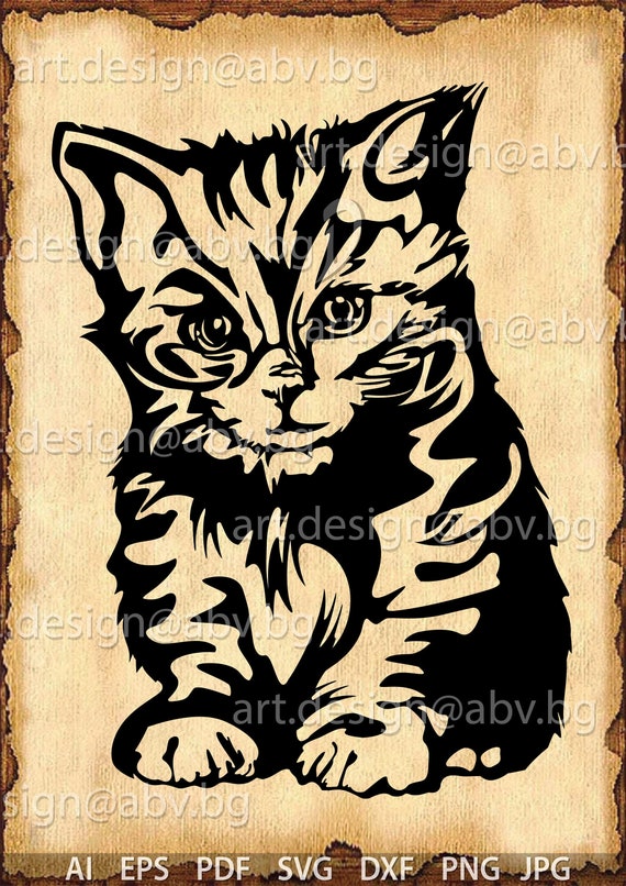 Vector CAT AI PNG Eps Pdf Svg Dxf Jpg Download Files | Etsy