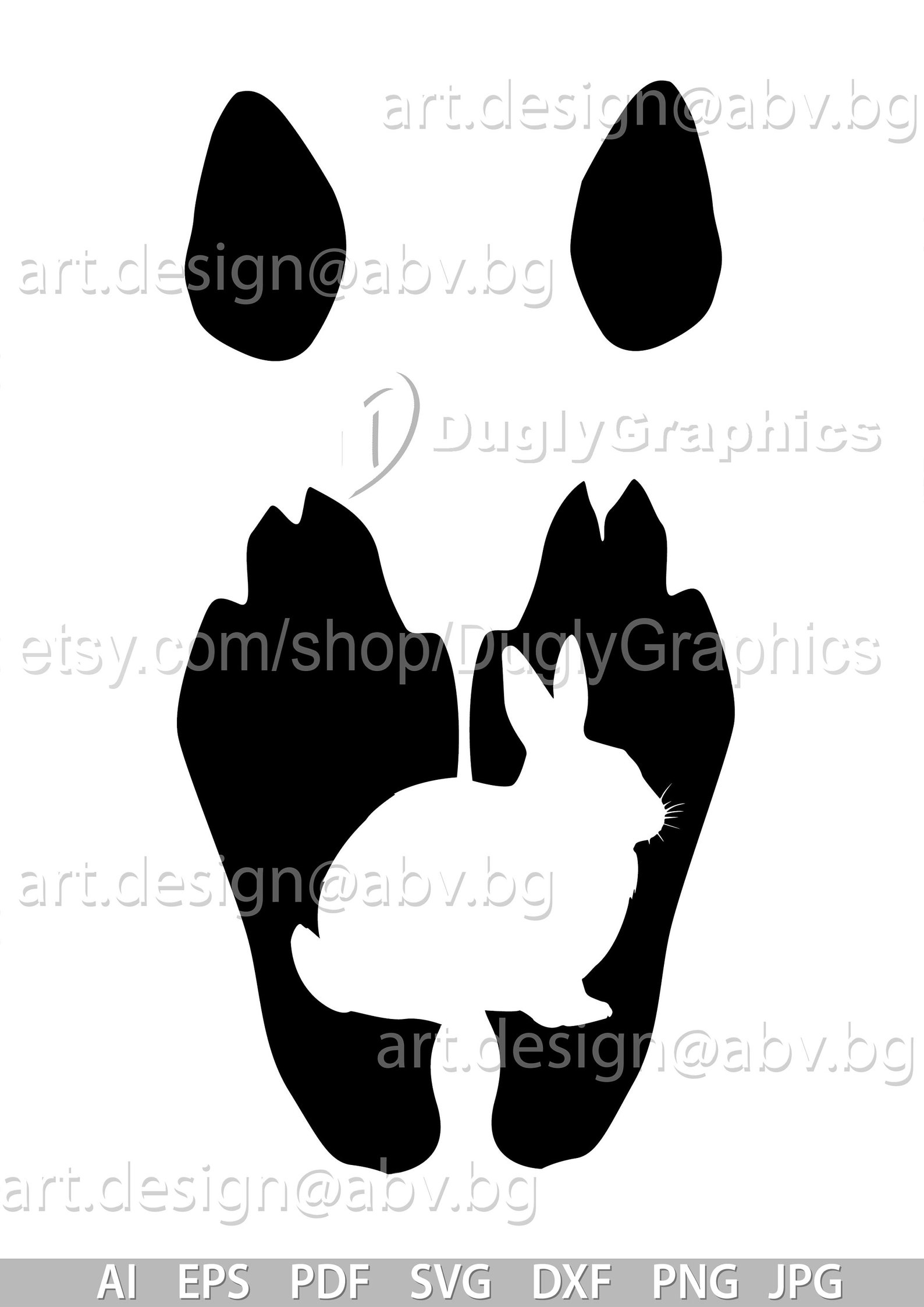 Vector STEP RABBIT AI Eps Pdf Png Svg Dxf Jpg Image - Etsy